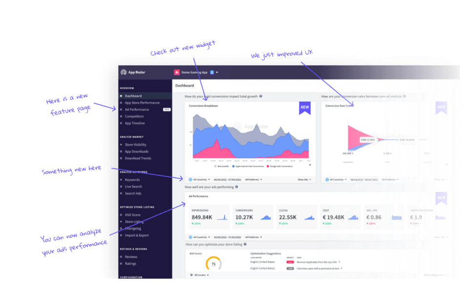 Release Notes App Radar