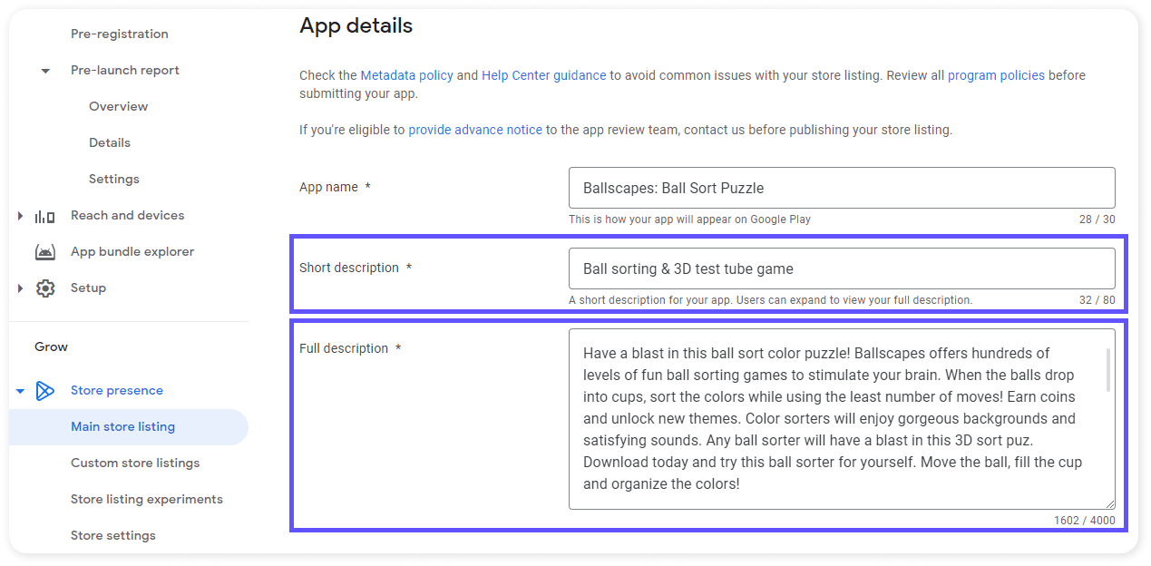 How to write perfect short & long descriptions in Play Store?