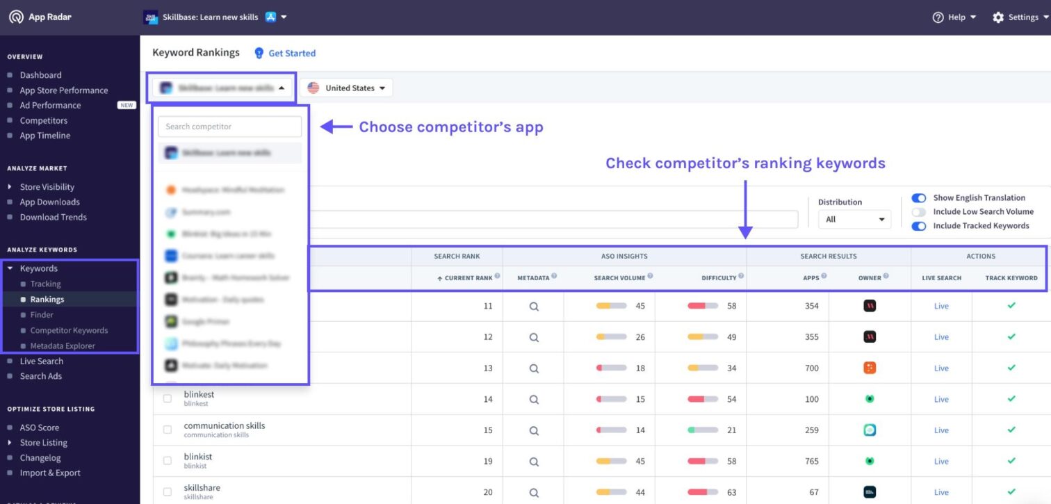 Competitor’s app metadata: how to unleash competitors' ASO strategies?