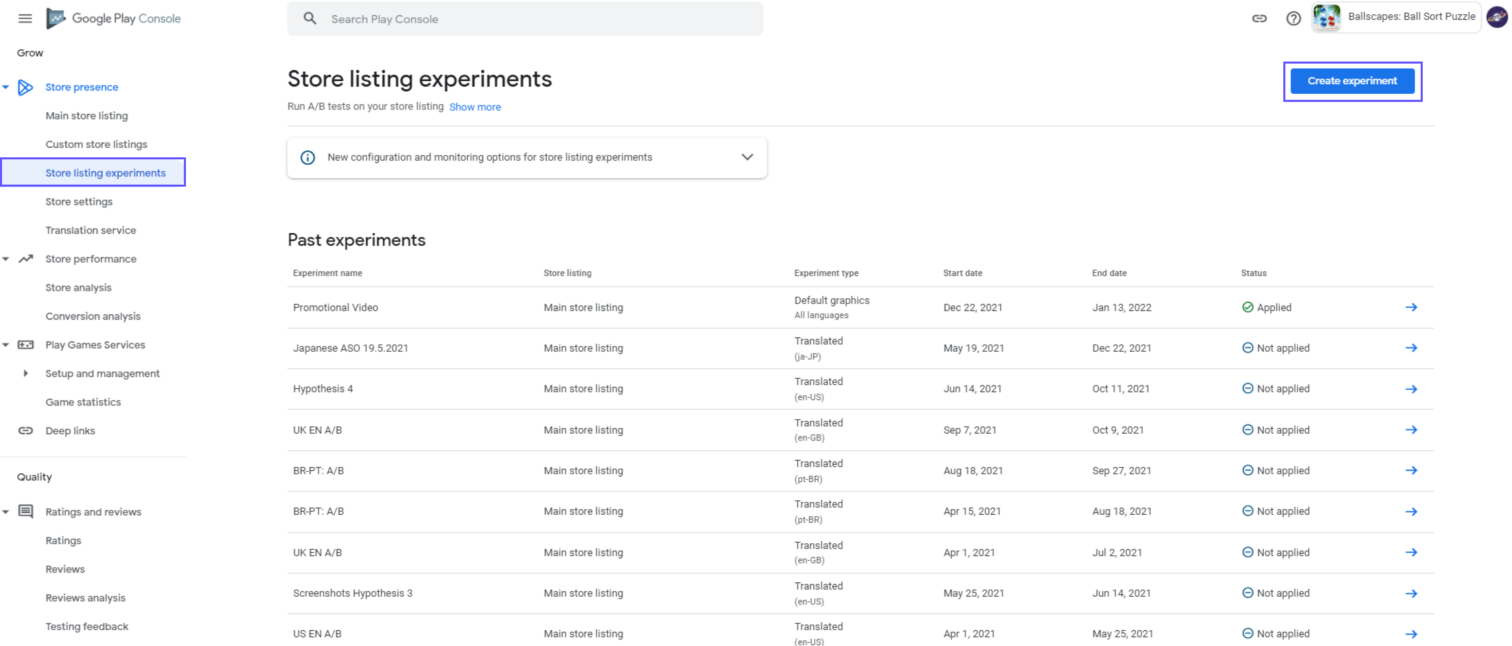 Google Play Store Listing Experiments: How to Run Native A/B testing ...