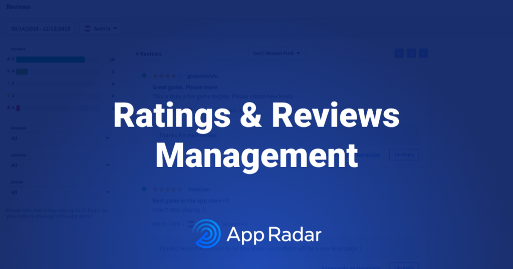 Improve App Ratings and Reply to Reviews 🌟 | App Radar #1 ASO Tool